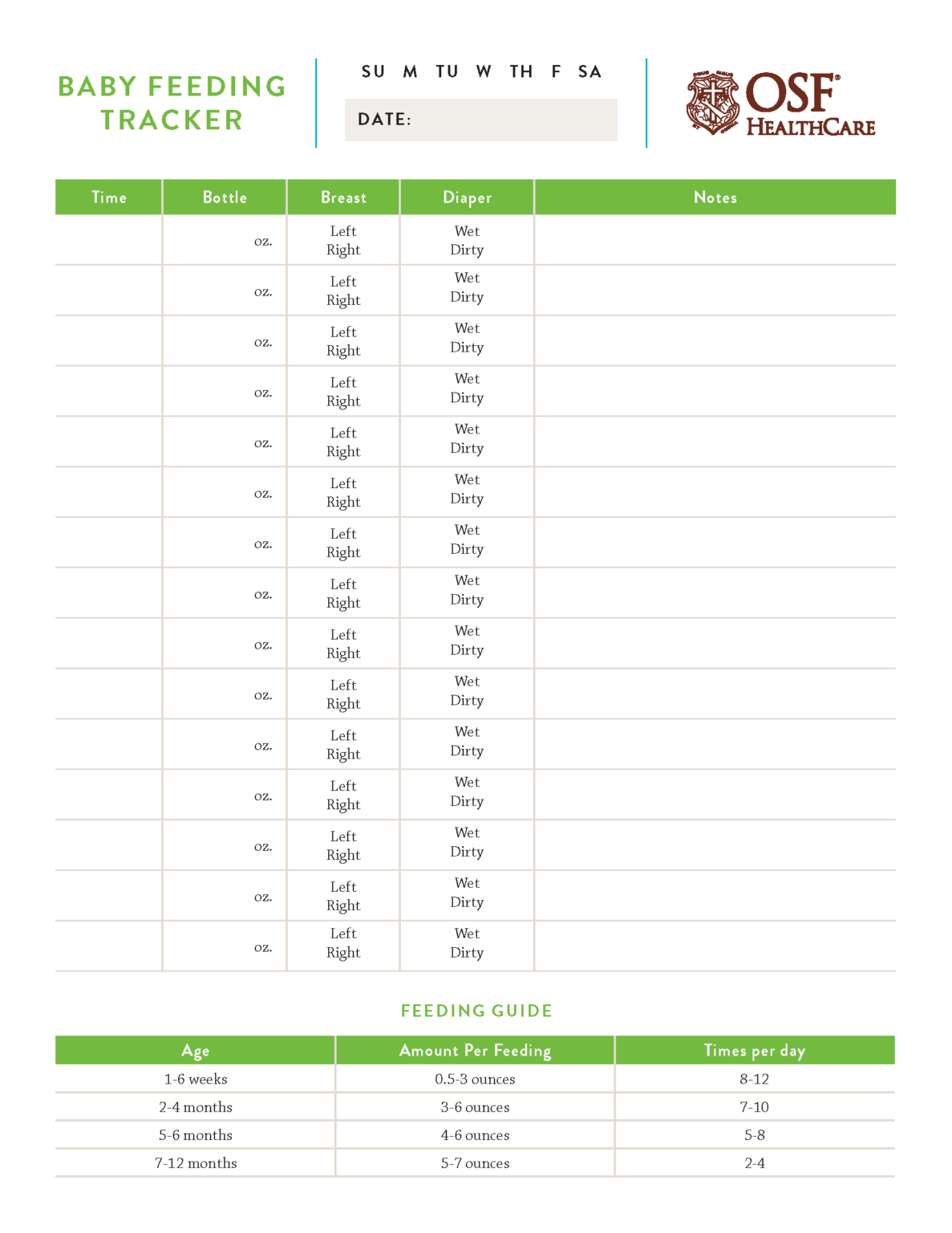 Newborn feeding 101: How much and how often to feed baby | OSF HealthCare