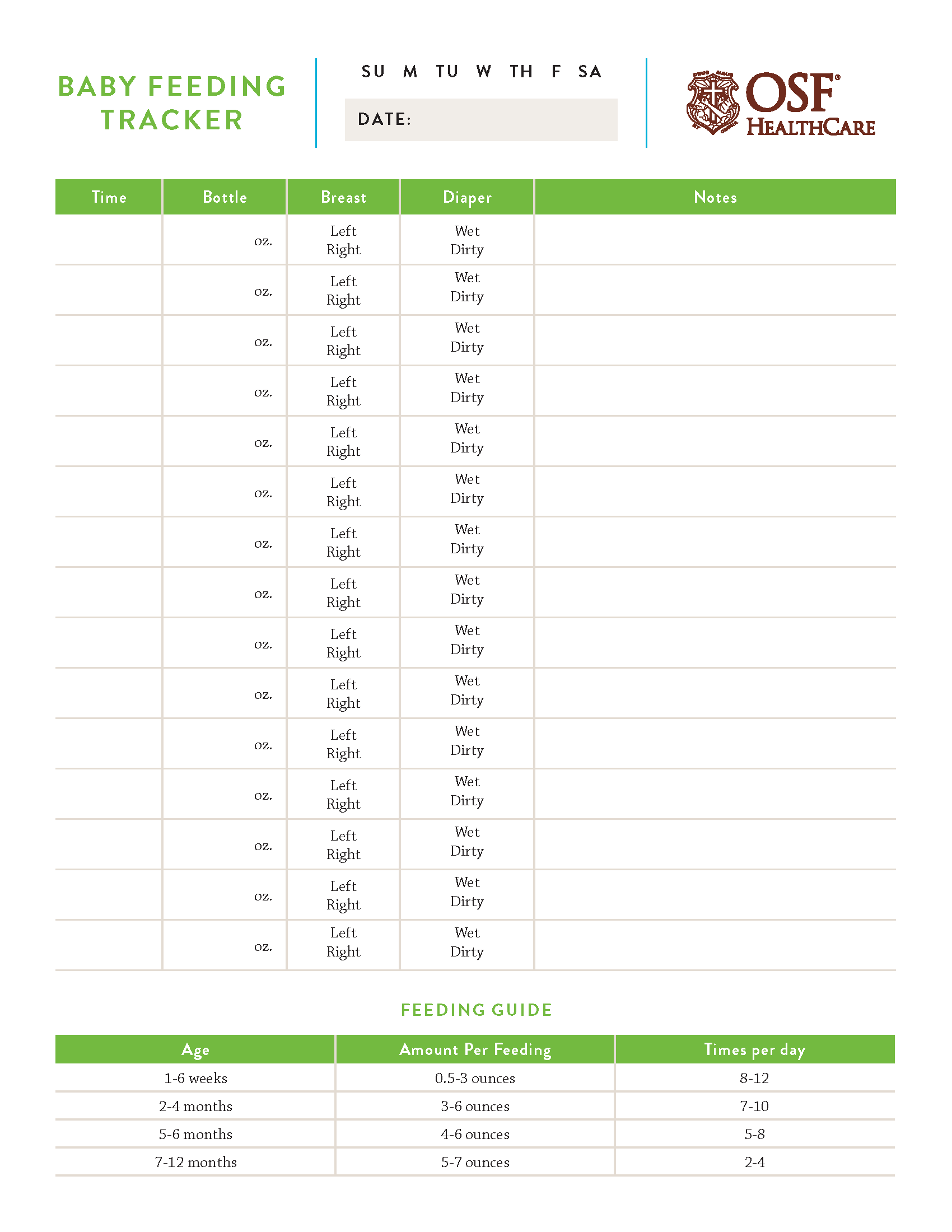 Newborn feeding 101: How much and how often to feed baby | OSF HealthCare