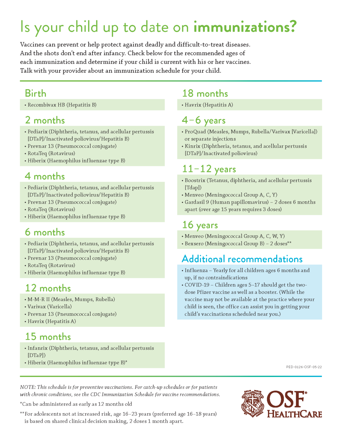 Tips for your newborn’s vaccine schedule