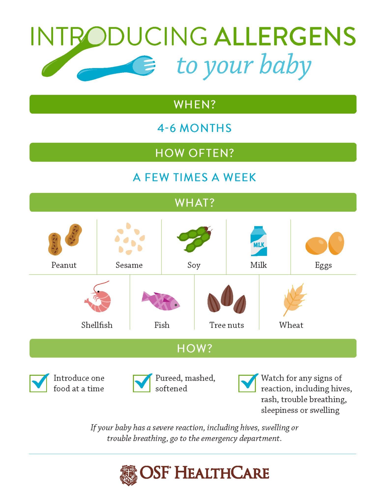 Introducing your baby to allergens | OSF HealthCare | OSF HealthCare